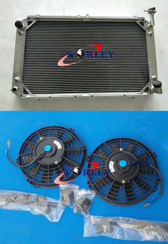 3ROW RADIATOR&FANS FOR NISSAN GQ PATROL SAFARI Y60 4.2L TB42 Petrol 87 ...
