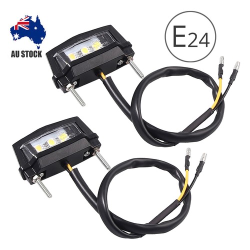 2Pcs Universal Car LED License Plate Number Light Motorcycle Rear Tail ...