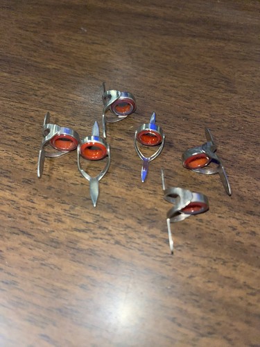 Assorted Red Agate Fly Rod Line Guides 1930s 40s Nickel Silver | eBay