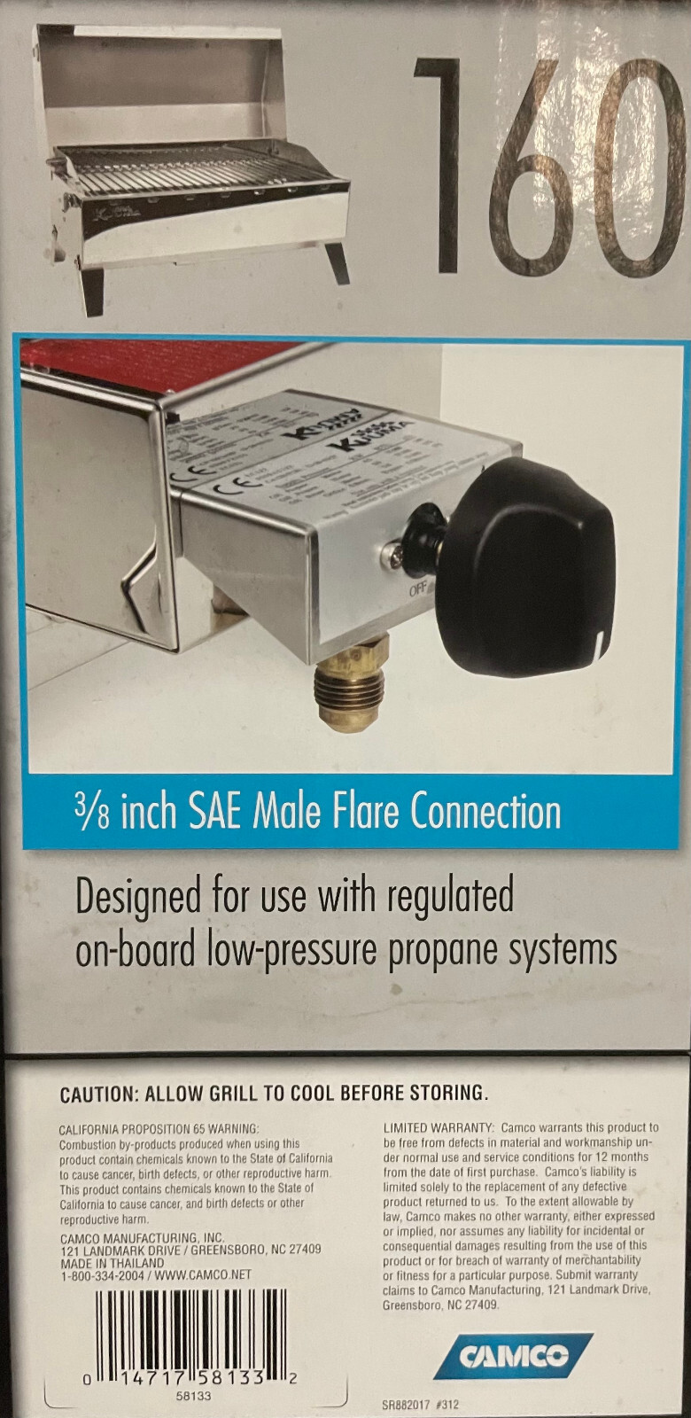 Kuuma Stow N Go 160 Barbecue Gas Grill 58133 Stainless Steel, Marine ...