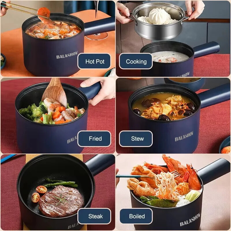 Mini Electric Cooker Multi-Function All-In-One Pot Double Layer ...