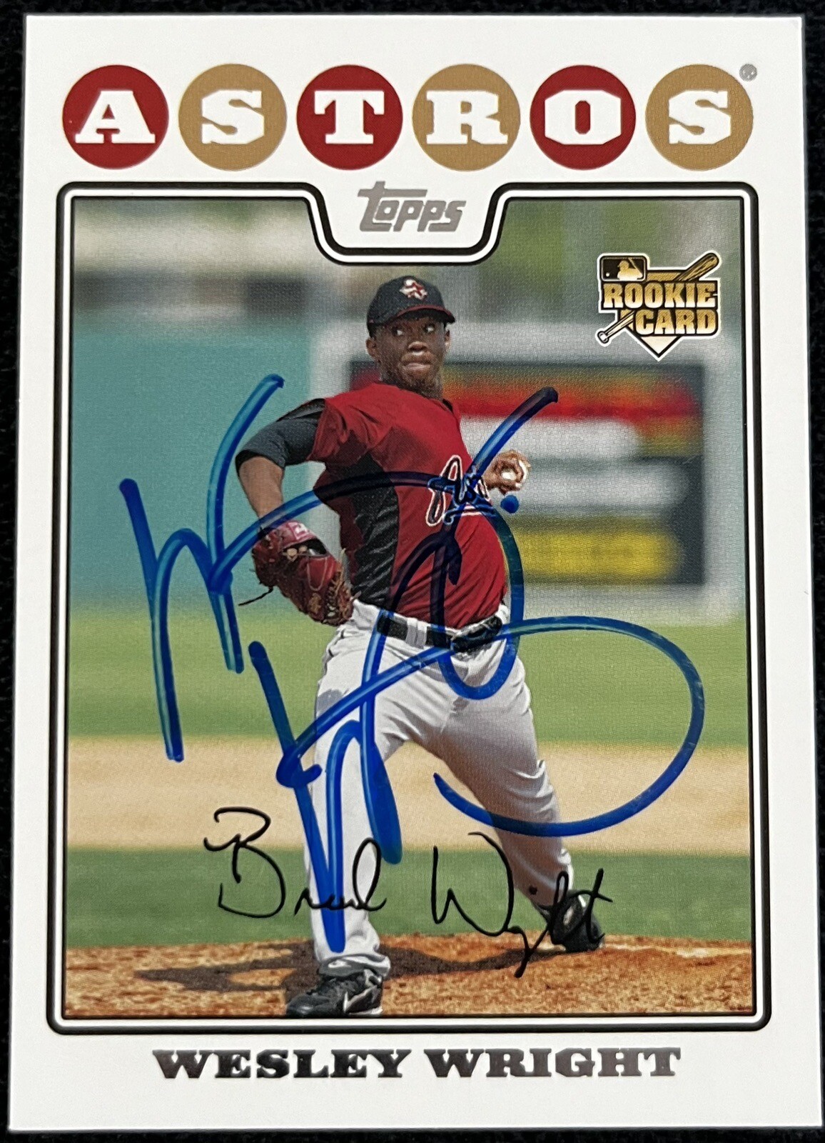 2008 Topps #361 Wesley Wright Signed Card Autograph | eBay