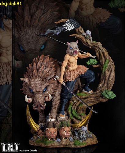 Demon Slayer Inosuke Hashibira 1/6 Boar Head Pig Hog GK Statue Painted ...