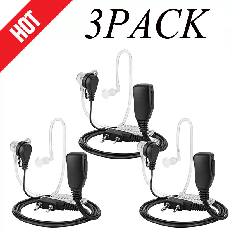 2 Pin Walkie Talkie Earpiece Headset Earphone For BAOFENG/BAOJIE ...