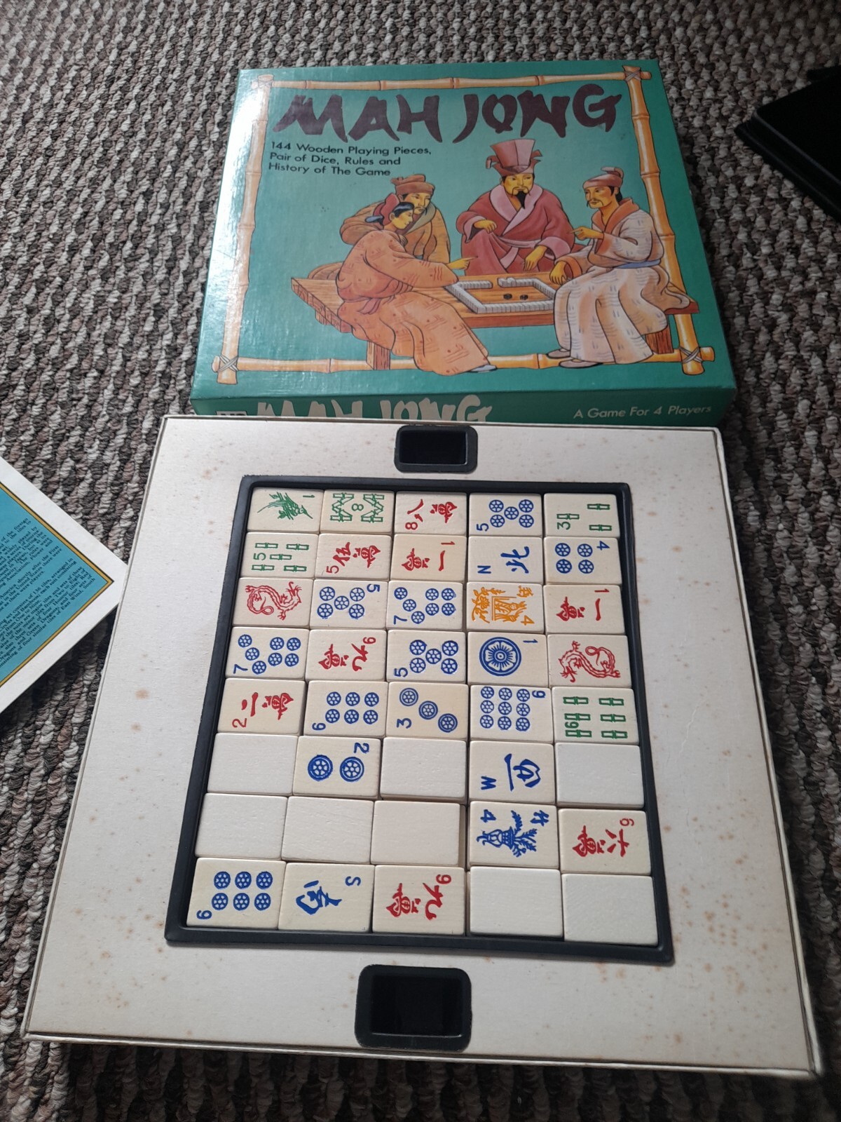 Vintage MAH JONG by MS ( Michael Stanfield ) Game Wooden Tiles | eBay UK