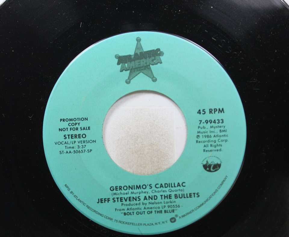 Rock Promo 45 Jeff Stevens And The Bullets - Geronimo'S Cadillac ...