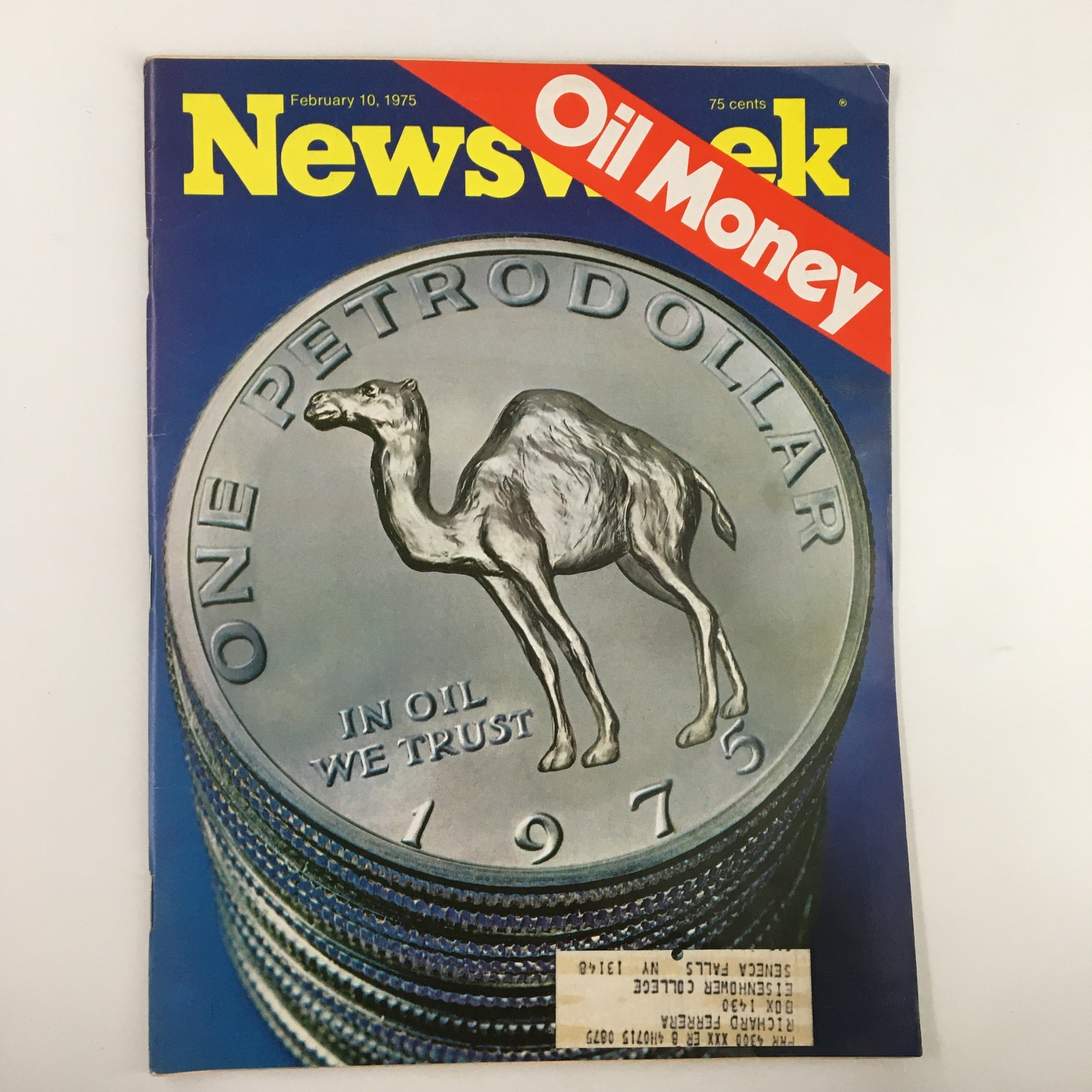VTG Newsweek Magazine February 10 1975 Oil Money One Petron Dollar 1975 ...