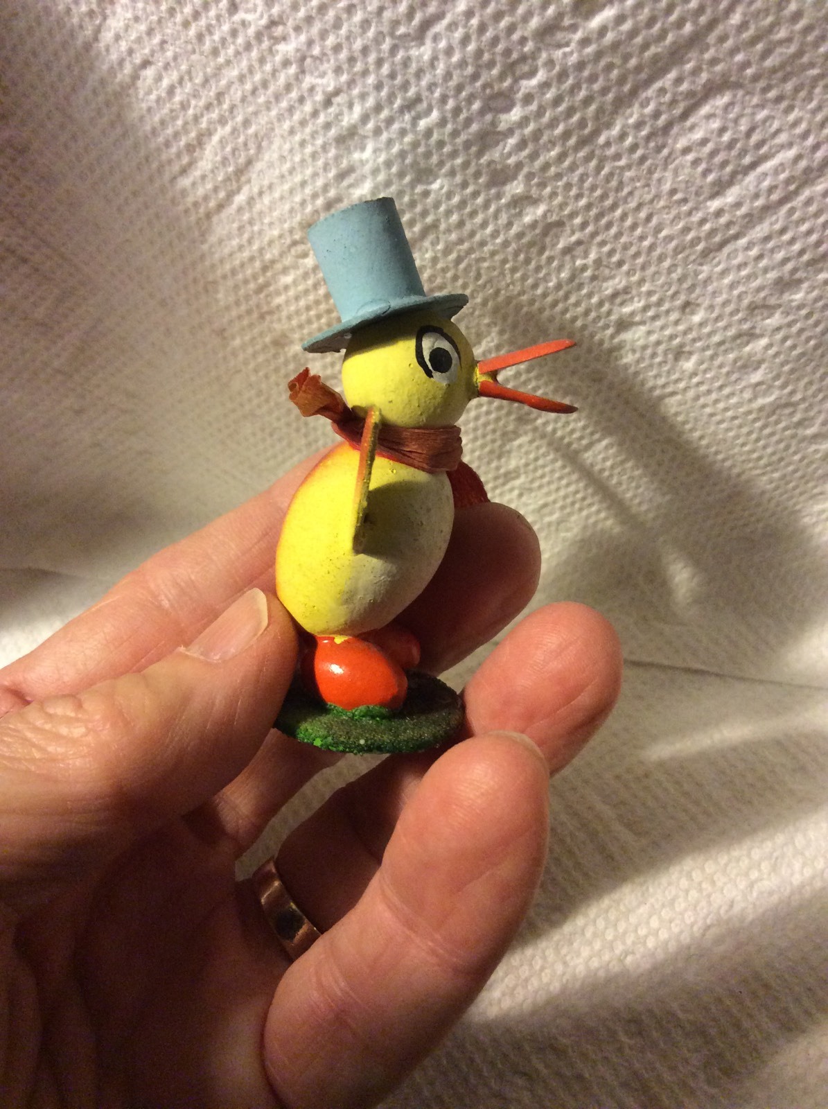 OLD GERMAN SPUN COTTON EASTER DUCK TOY | eBay