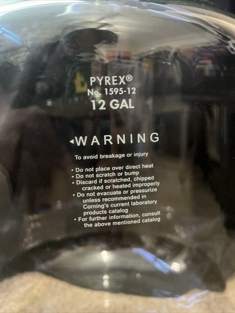 PYREX 1595-12 Carboy Shaped Solution Bottle - Clear, 45.5 L for sale ...