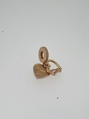 AUTHENTIC PANDORA LOVE YOU INFINITY HEART DANGLE CHARM #789369C01 | eBay