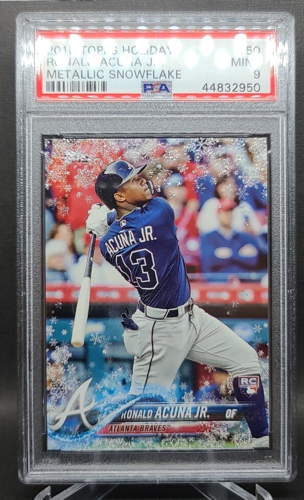 2018 Topps Holiday - Metallic Snowflake #HMW50 Ronald Acuña Jr. (RC ...