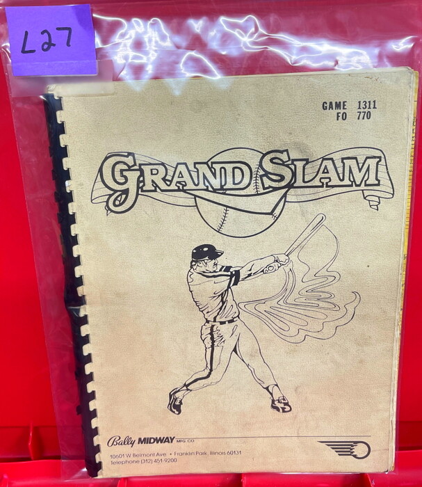 Grand Slam ORIGINAL Bally Pinball Game Operations/Service/Repair Manual ...