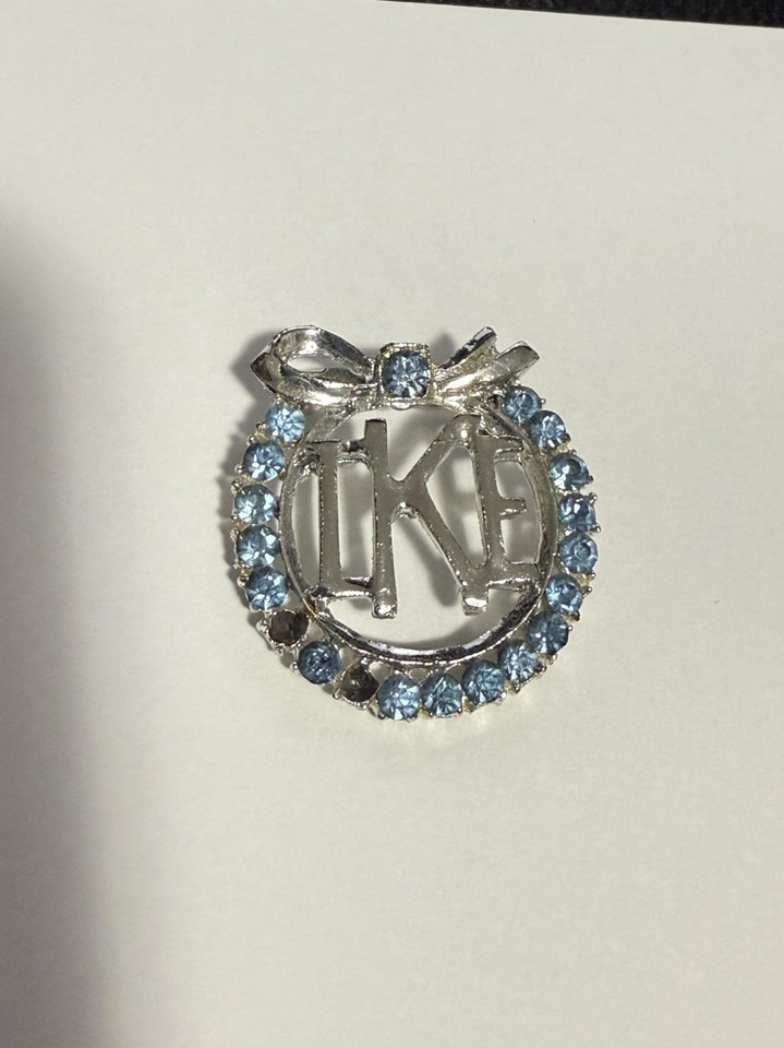 Vintage '50s Blue stone silver Brooch &Clip Earrings President ...