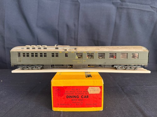HO Scale Brass Suydam Santa Fe Dining Car w/interior & Central Valley ...