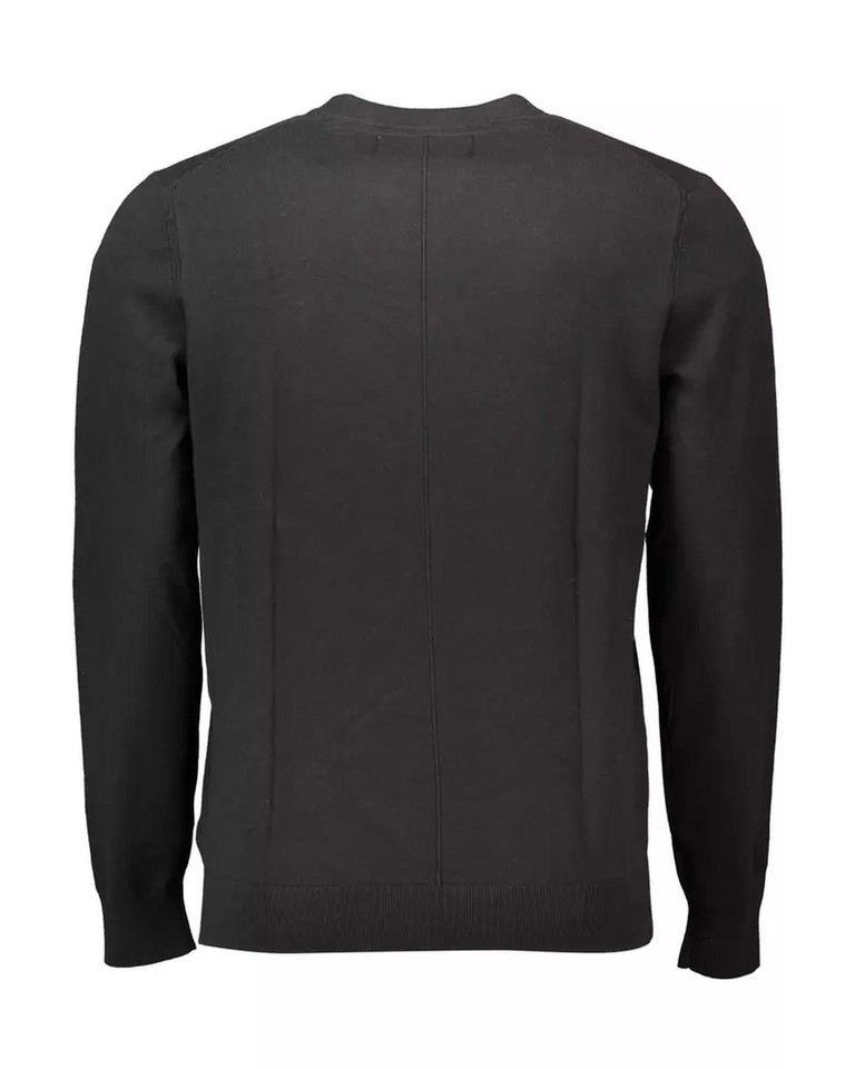 Calvin Klein Crew Neck Jumper Minimalist Style Men Black Sweaters | eBay