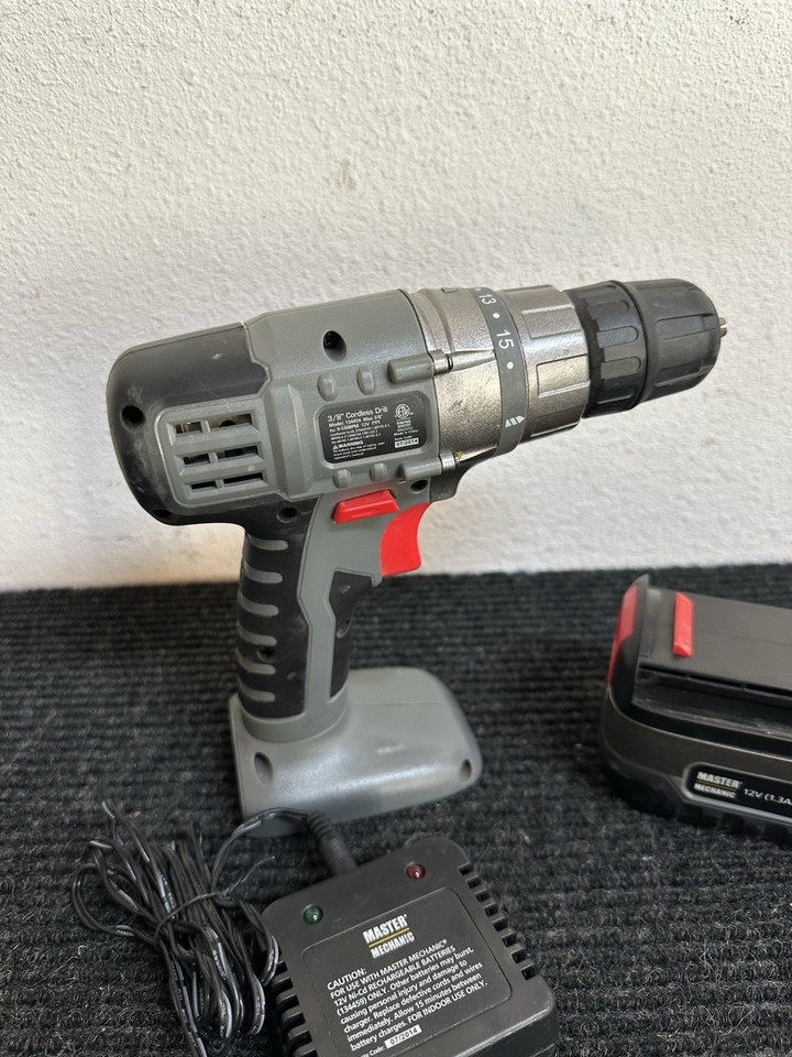Master Mechanic Cordless Drill 3/8” 12V With Battery And Charger 134454 ...
