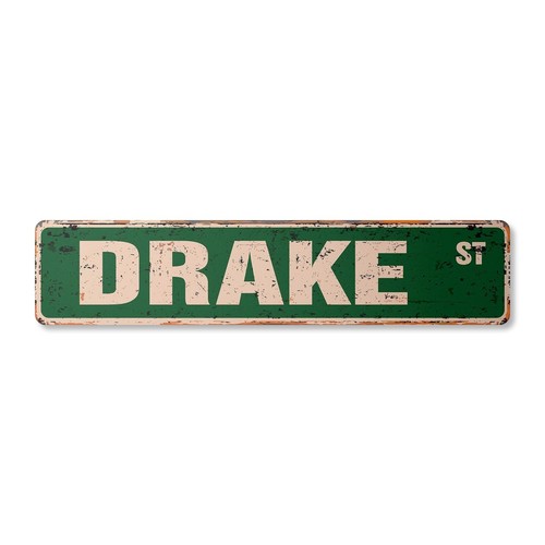 DRAKE Vintage Plastic Street Sign Childrens Name Room Sign | Indoor ...