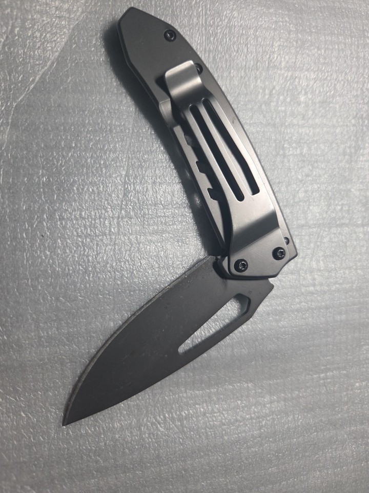 Harley-Davidson TecX TH-1 Flat Blade Gray Folding Pocket Knife 52163C ...