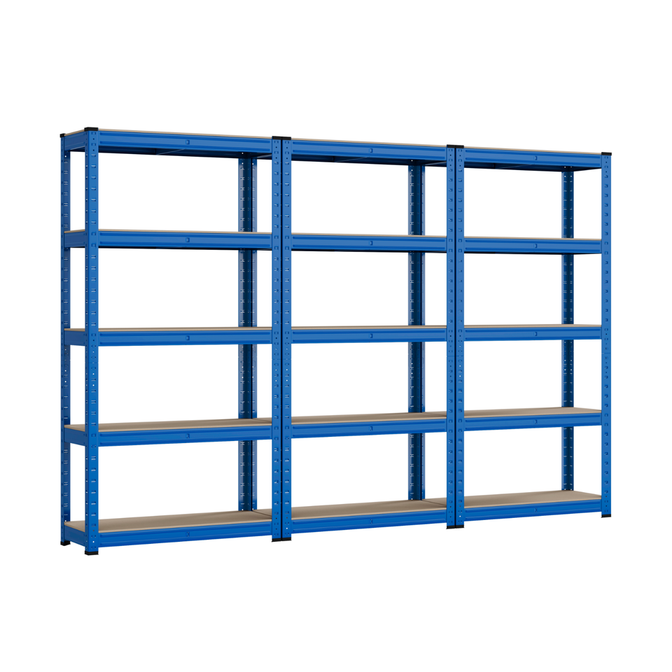 3 BAY MEGA DEAL Garage Shelves Shelving 5 Tier Unit Racking Boltless ...