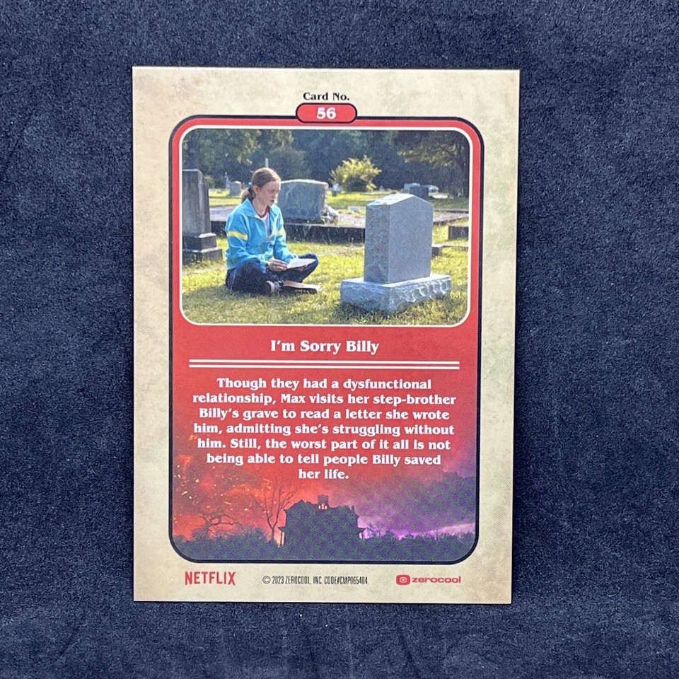 2023 Zerocool Stranger Things Season 4 #56 “I’m Sorry Billy” Max Pink 45/86 | eBay