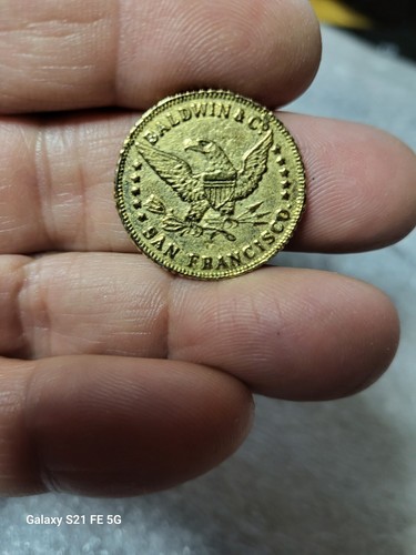 10X Baldwin & Co 1850 10 Dollar California Gold Souvenir Token Coin | eBay