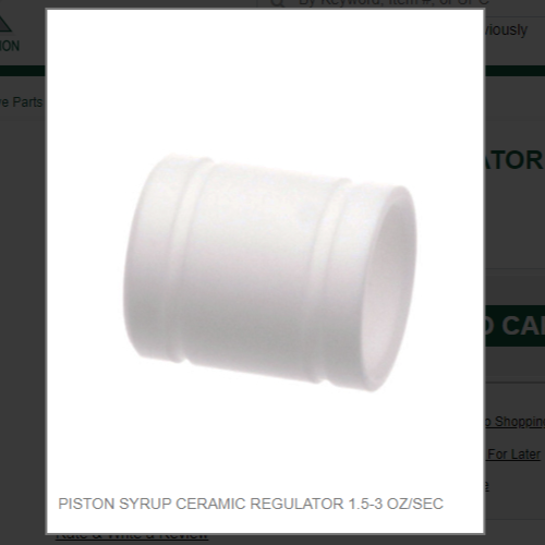 PISTON SYRUP CERAMIC REGULATOR 1.5-3 OZ/SEC # 310480011 | eBay