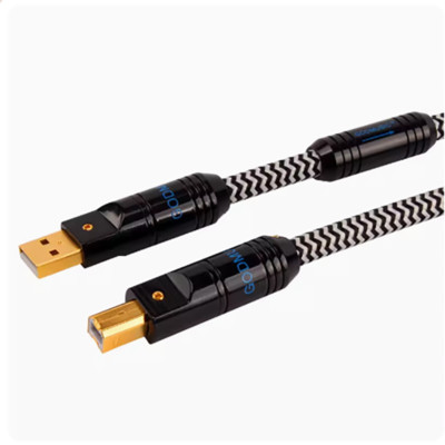 silver-plated USB audio cable A-B computer sound card square port OTG ...