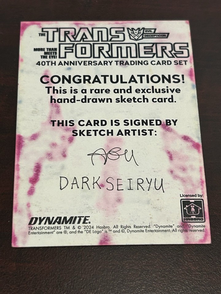 Transformers 40th Anniversary Dynamite Soundwave Hand-drawn Sketch Dark ...