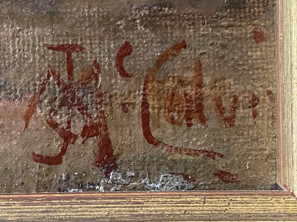 🔥 Antique Old 19th c English Impressionist Woman Portrait Oil Painting ...