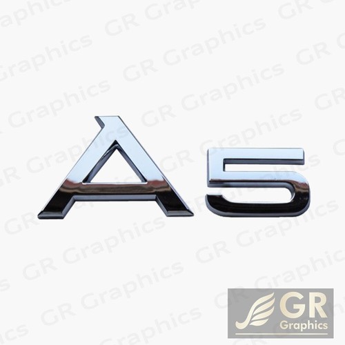 Audi A5 Chrome Silver Emblem Rear Letter Tail Badge Trunk Lid Sport ...