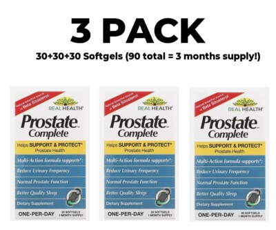 Real Health, 3 PACK, Prostate Complete, 30 Softgels each (90 total!) | eBay