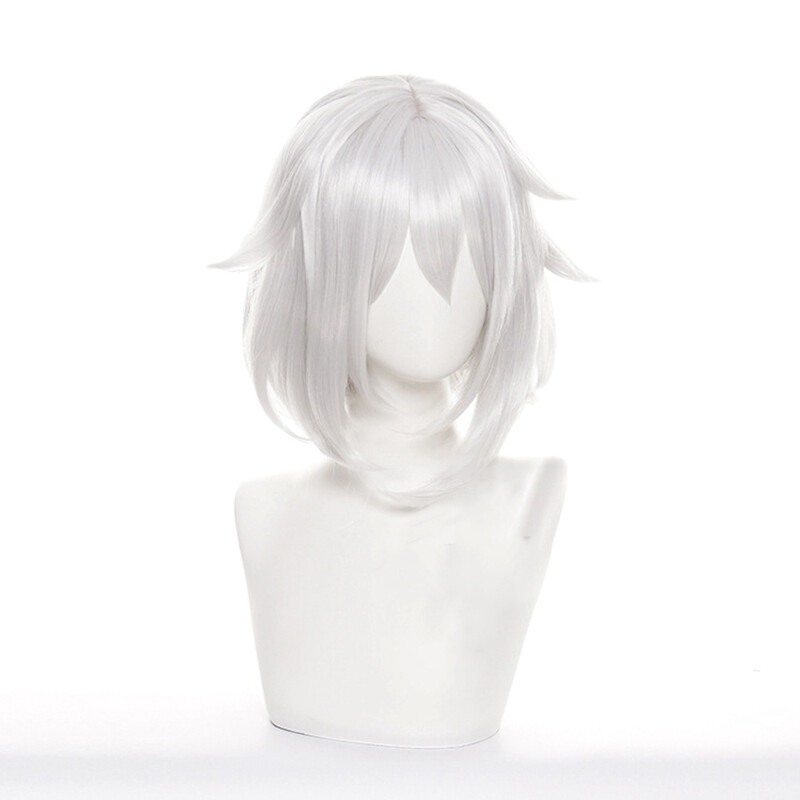 1PCS Genshin Impact Kanban Musume Paimon Cosplay Custom White Hair >:i ...