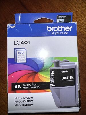 Brother - LC401BK Standard Yield Ink Cartridge - Black NIB new ink | eBay