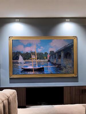 55 Inch Hisense Canvas TV Ornate frame,Antique Gold finish, Canvas TV ...