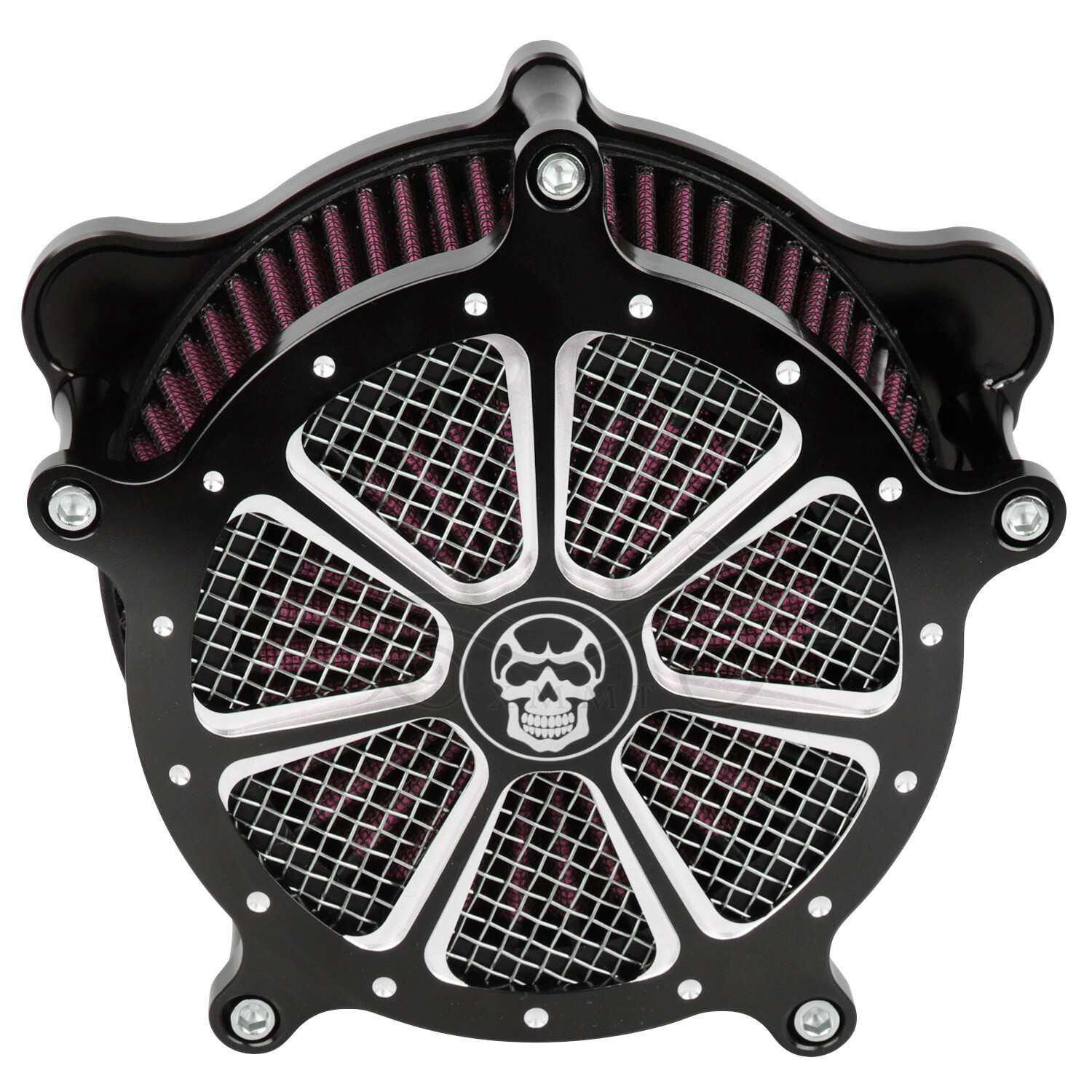 Skull Air Cleaner Red Intake Filter Fits Fit For Harley Road King ...