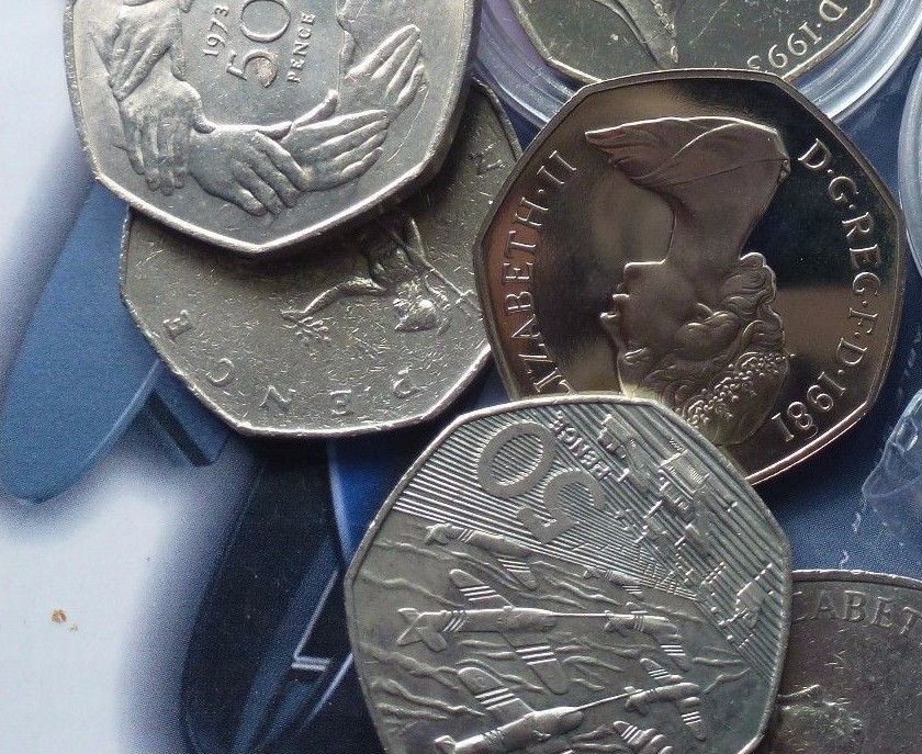 BIRTH YEAR LARGE/OLD 50p COIN HUNT D DAY 1970 YOUR CHOICE 1969/1994 ...