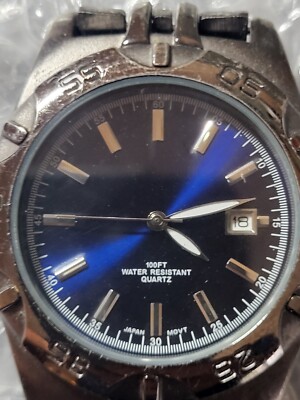 Puritan Watch Men's Blue Dial Gunmetal Band PUR60552W Vintage Band Some ...