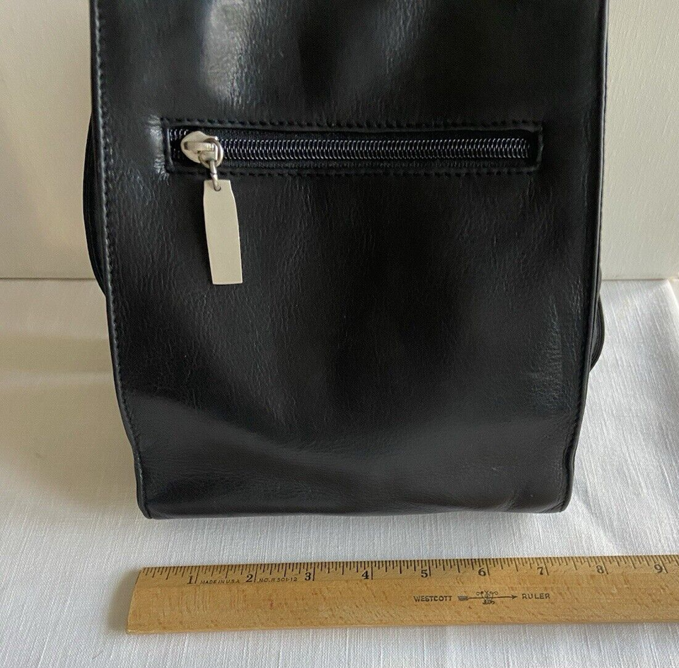 Hobo Int'l Black Leather Purse Shoulder Hand Bag Lined Soft Pebble ...