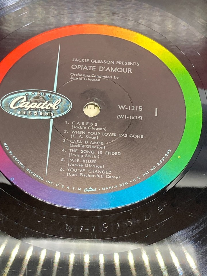 Jackie Gleason Opiate d'Amour Vintage Vinyl LP 1960 Capitol Record W ...