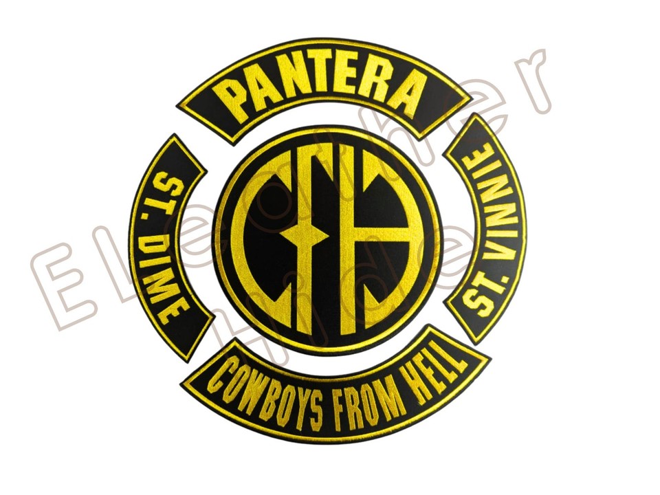 CFH PANTERA PATCH,St.Dime & St. Vinne, Cowboys From Hell Music patches for biker | eBay