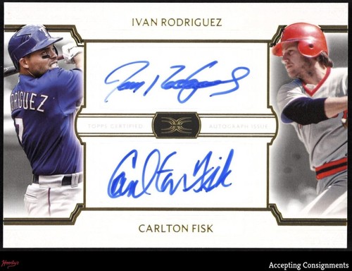 2024 Topps Definitive Dual Carlton Fisk, Ivan "Pudge" Rodriguez AUTO 13 ...