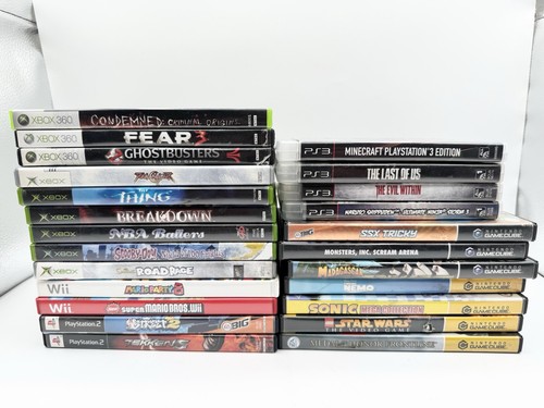 Nintendo GameCube Wii PS2 PS3 Xbox Xbox 360 Game Lot Of 24 Video Games ...