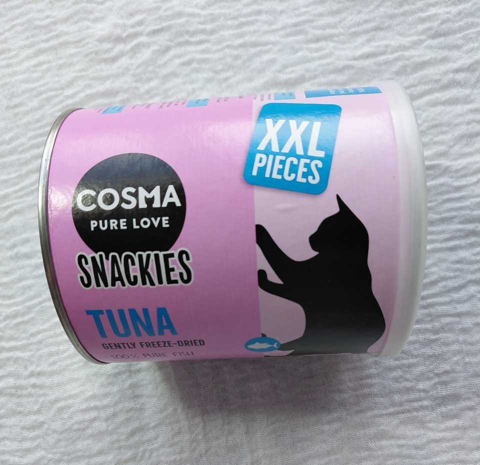 Cosma Snackies XXL Maxi Tube Freeze Dried TUNA Cat Treats - BBE 28/11 ...