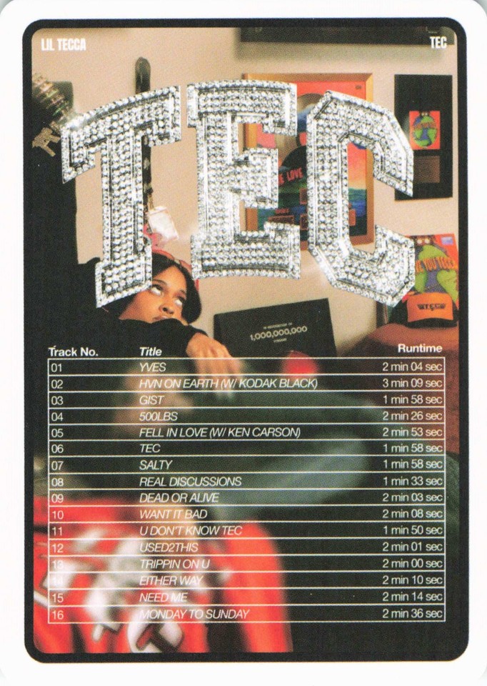 Lil Tecca Tec Trading Cards "TEC" 2023 | eBay