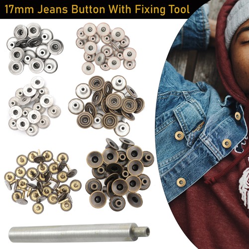 Fasteners Jeans Buttons Hammer on Denim Replacement with Fixing Hand ...