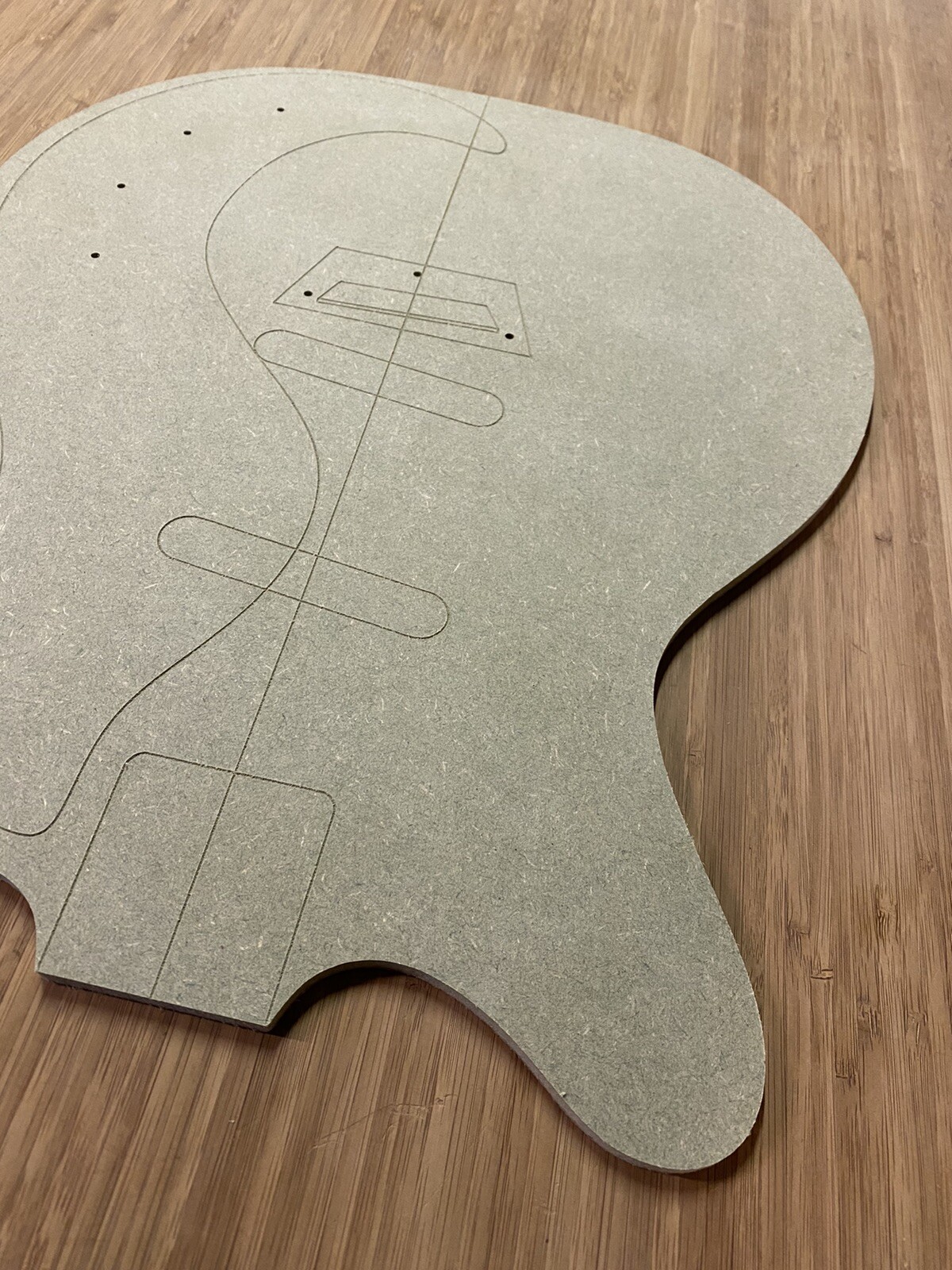 Guitar Body Template, 6mm MR MDF (compatible with Danelectro DC59 parts ...