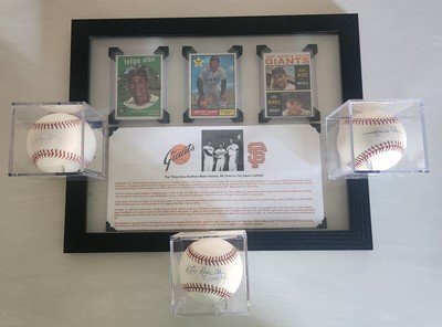 ALOU BROTHERS DISPLAY OF SIGNED BASEBALLS AND ROOKIE CARDS | eBay
