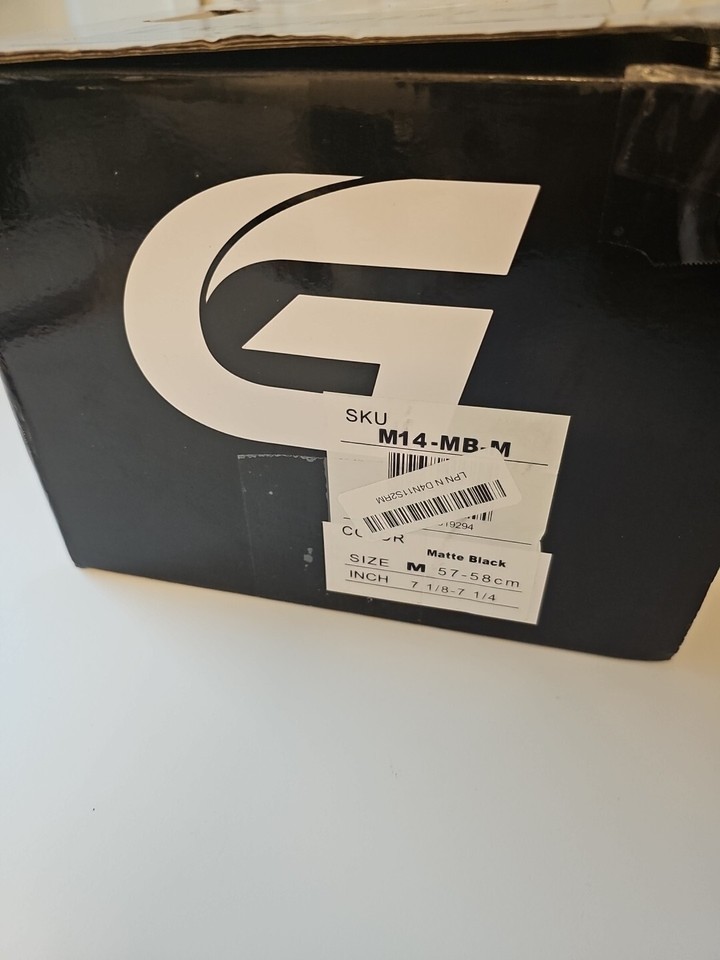 GLX M14 Motorcycle Half Helmet Matte Black SZ Large w/ Tinted ...