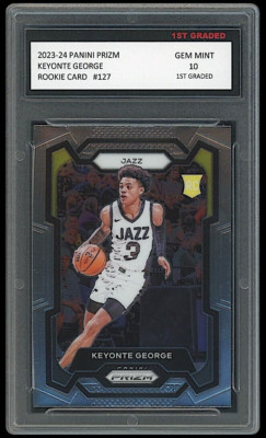 Keyonte George 2023-24 Panini Prizm 1st Graded 10 NBA Rookie Card Jazz ...