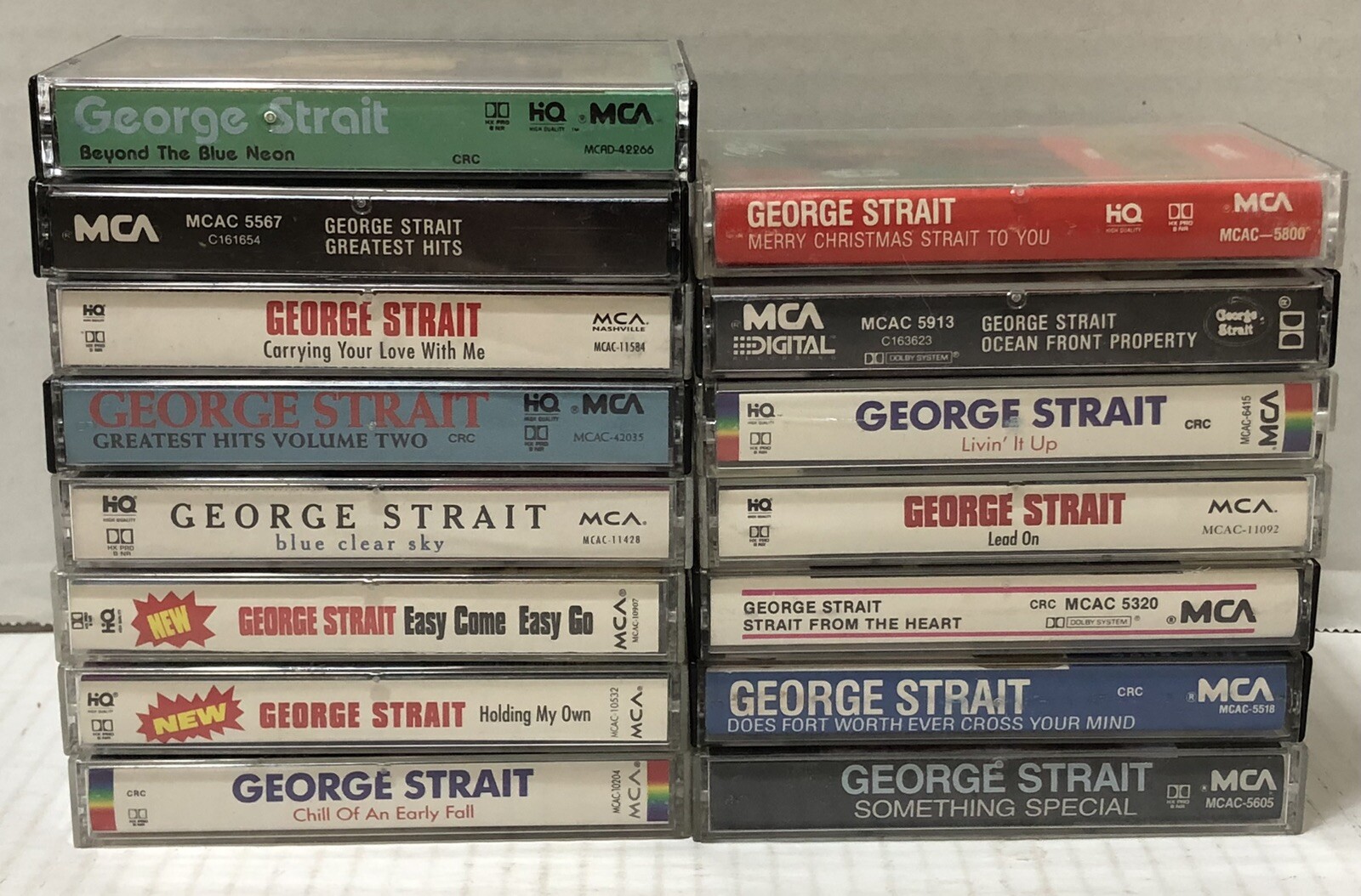 HUGE Lot of 15 (Fifteen) GEORGE STRAIT Cassette Tapes - GREAT Country ...